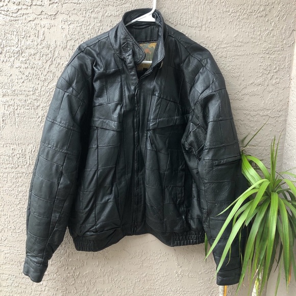 Long Beach Leather | Jackets & Coats | Vtg 8s Long Beach Leather Coat ...